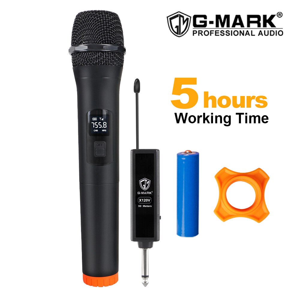 Wireless Microphone G-MARK X120V Handheld Mic Rech... – Vicedeal