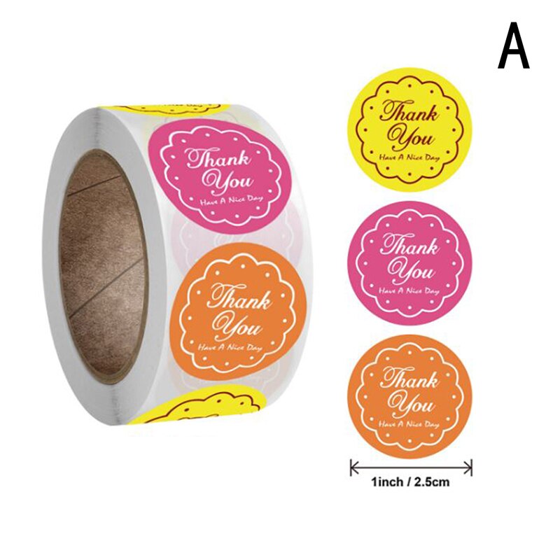 1Pcs Dank U Stickers Handgemaakte Sticker Cirkel B... – Grandado