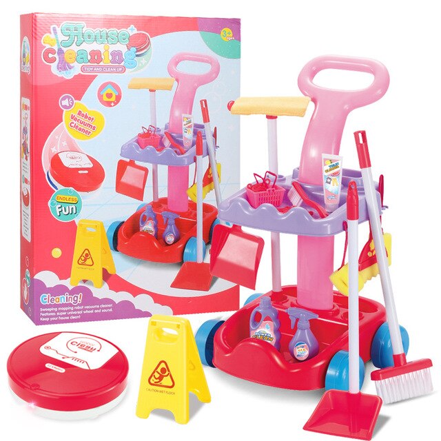 Children's Play House Cleaning Toy Clean Up Sweepi... – Grandado