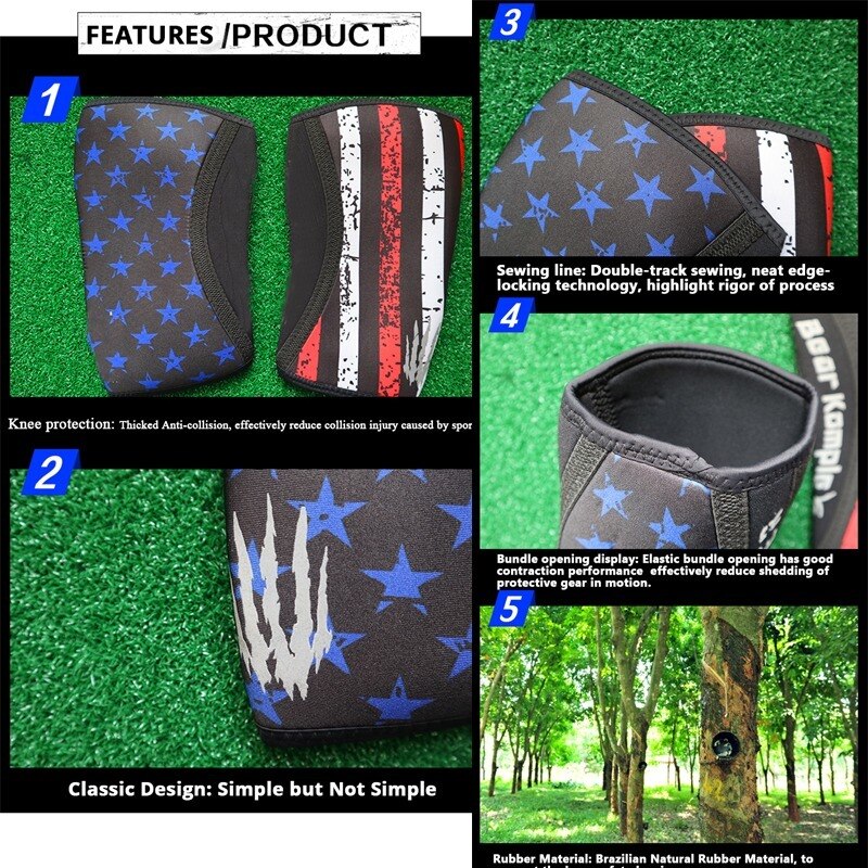 7mm Neoprene Weightlifting Sport Knee Pads Compres... – Vicedeal