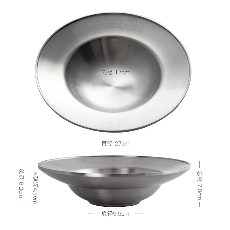 ONLYCOOK Pasta Dish 304 Stainless Steel Pasta Plat... – Grandado