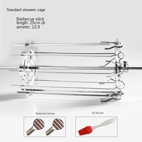 10 fork BBQ Steel Metal Roaster Rotisserie Skewers... – Vicedeal