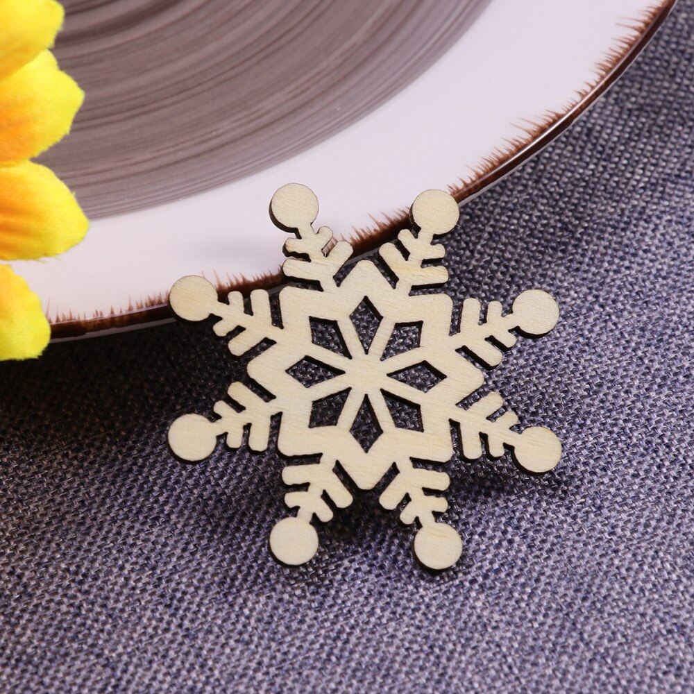 10pcs Assorted Wooden Snowflake Cutouts Craft Embe... – Grandado