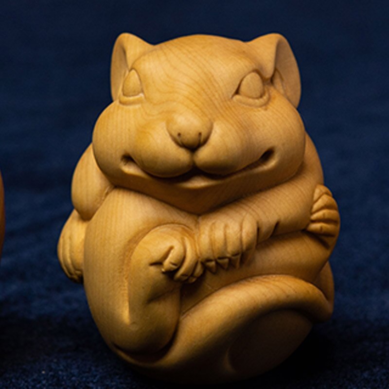 Chinese zodiac CZ12 Boxwood Wood Carving Animals F... – Grandado