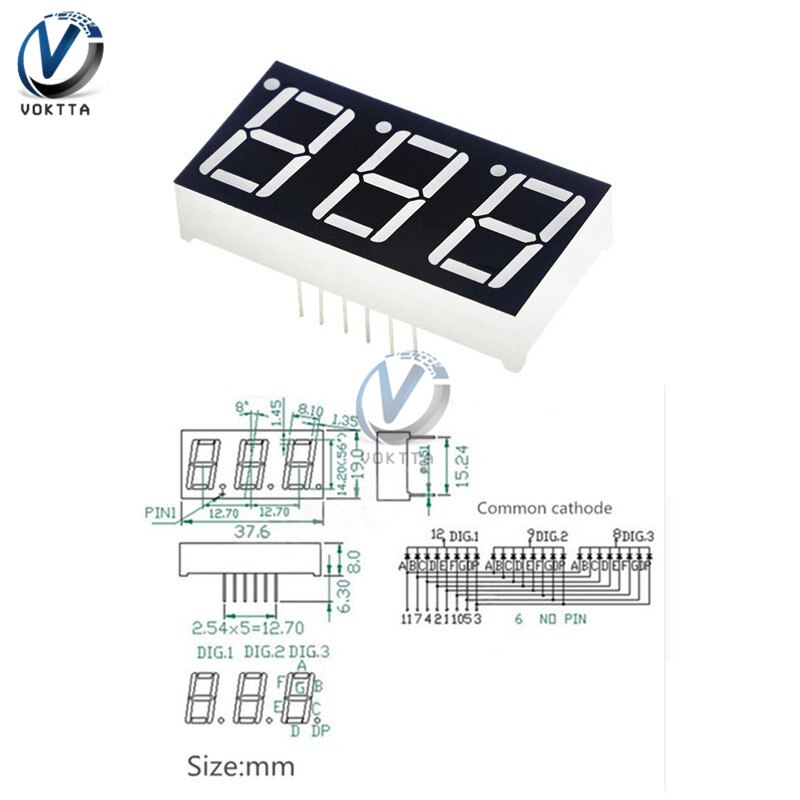 0.56 Inch 7 Segment LED display 1 bit / 2 bit / 4 ... – Grandado