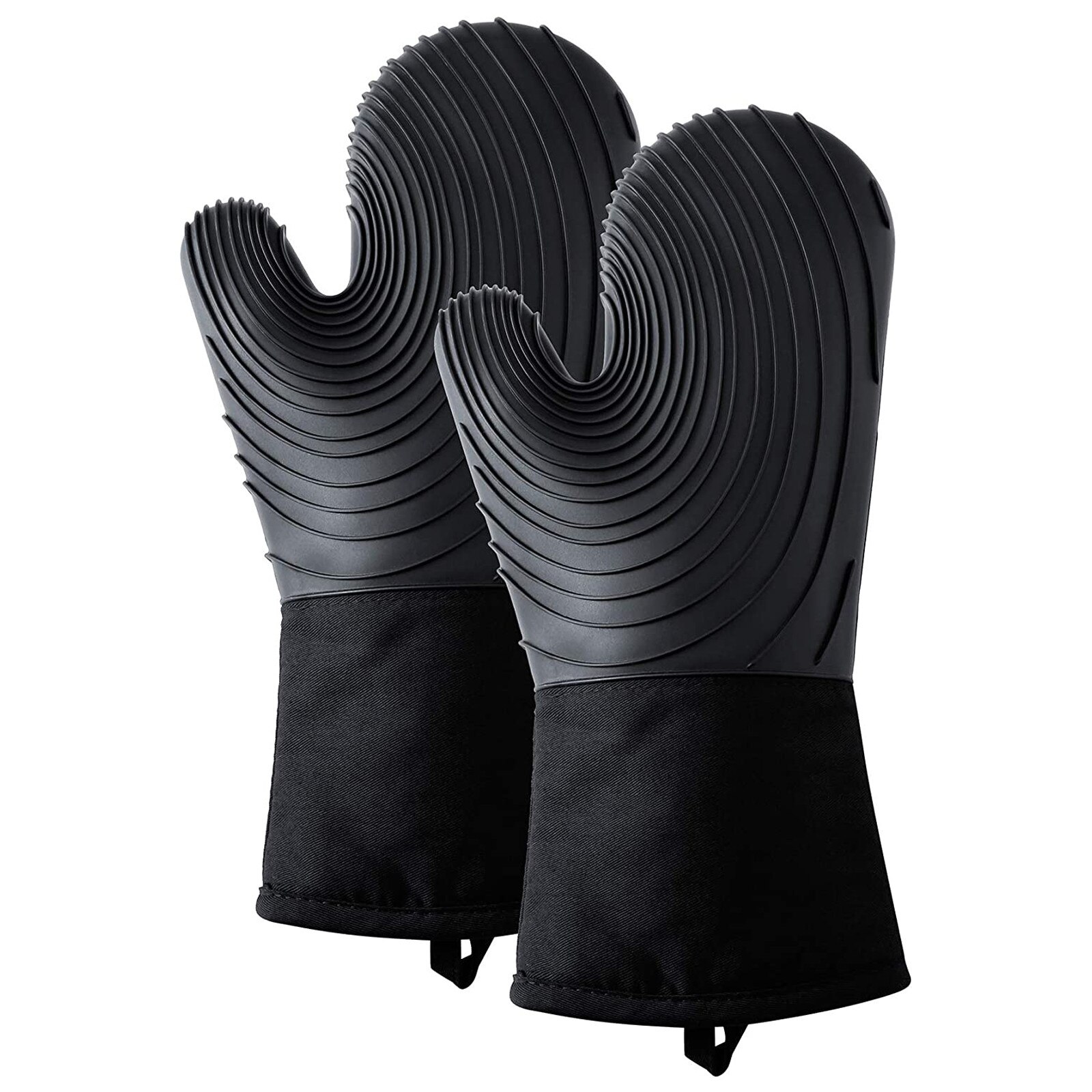 40# 1 Pair Silicone Oven Mitts Extra Long Flexible... – Grandado