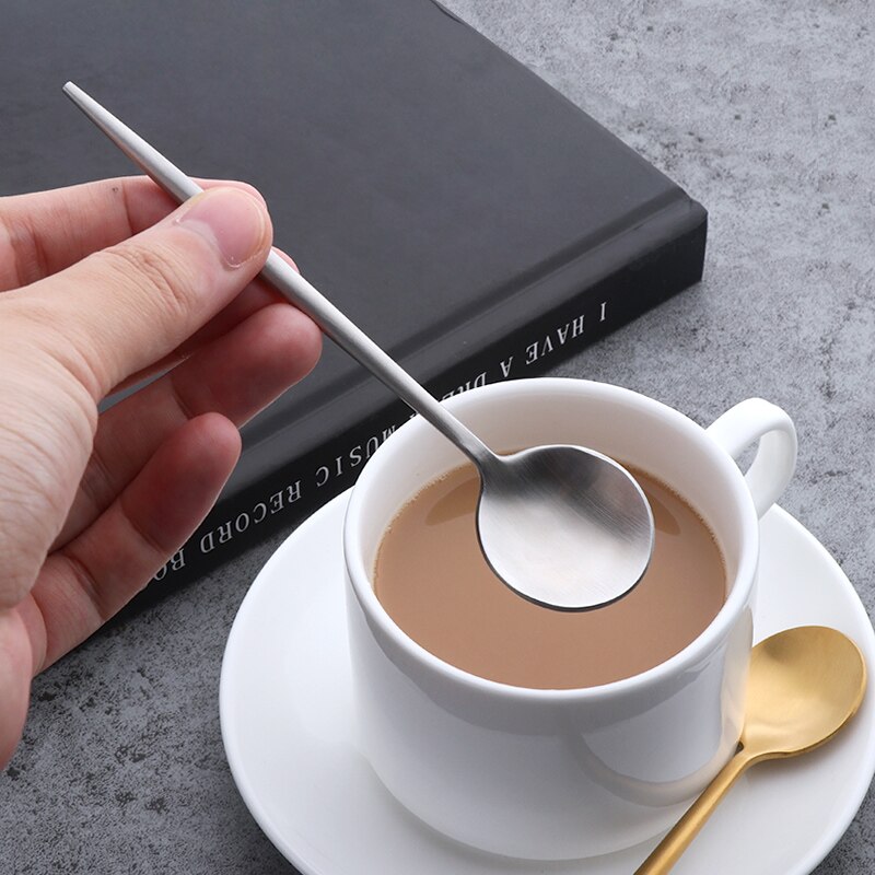 Cuchara de café pequeña de acero inoxidable, cucha... – Grandado