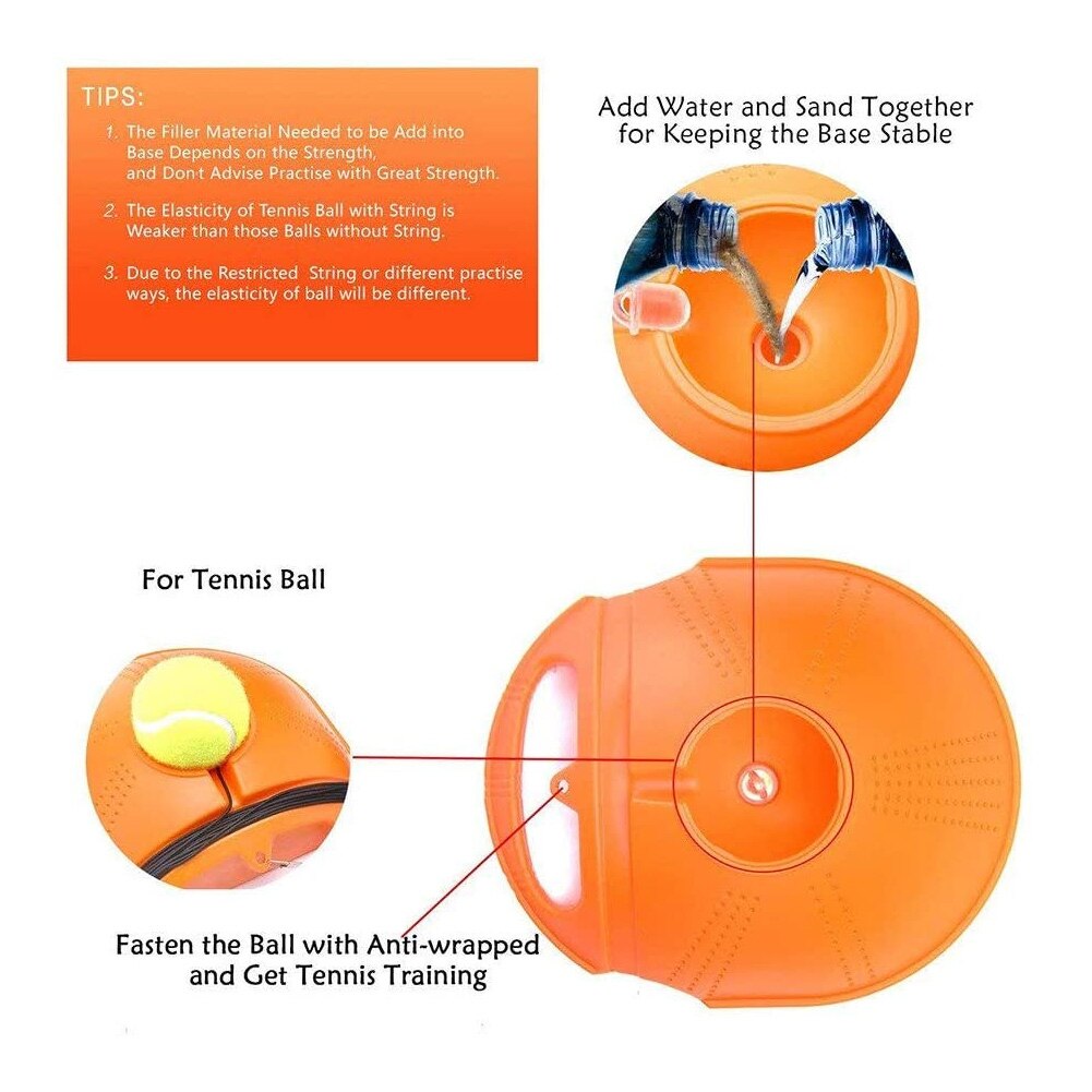 Tennis Trainer Rebound Ball Equipment Base Self-St... – Grandado