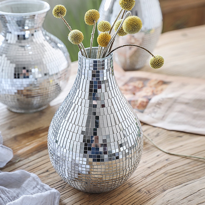 European Glass Vase Silver Modern Flower Vases Hom... – Grandado