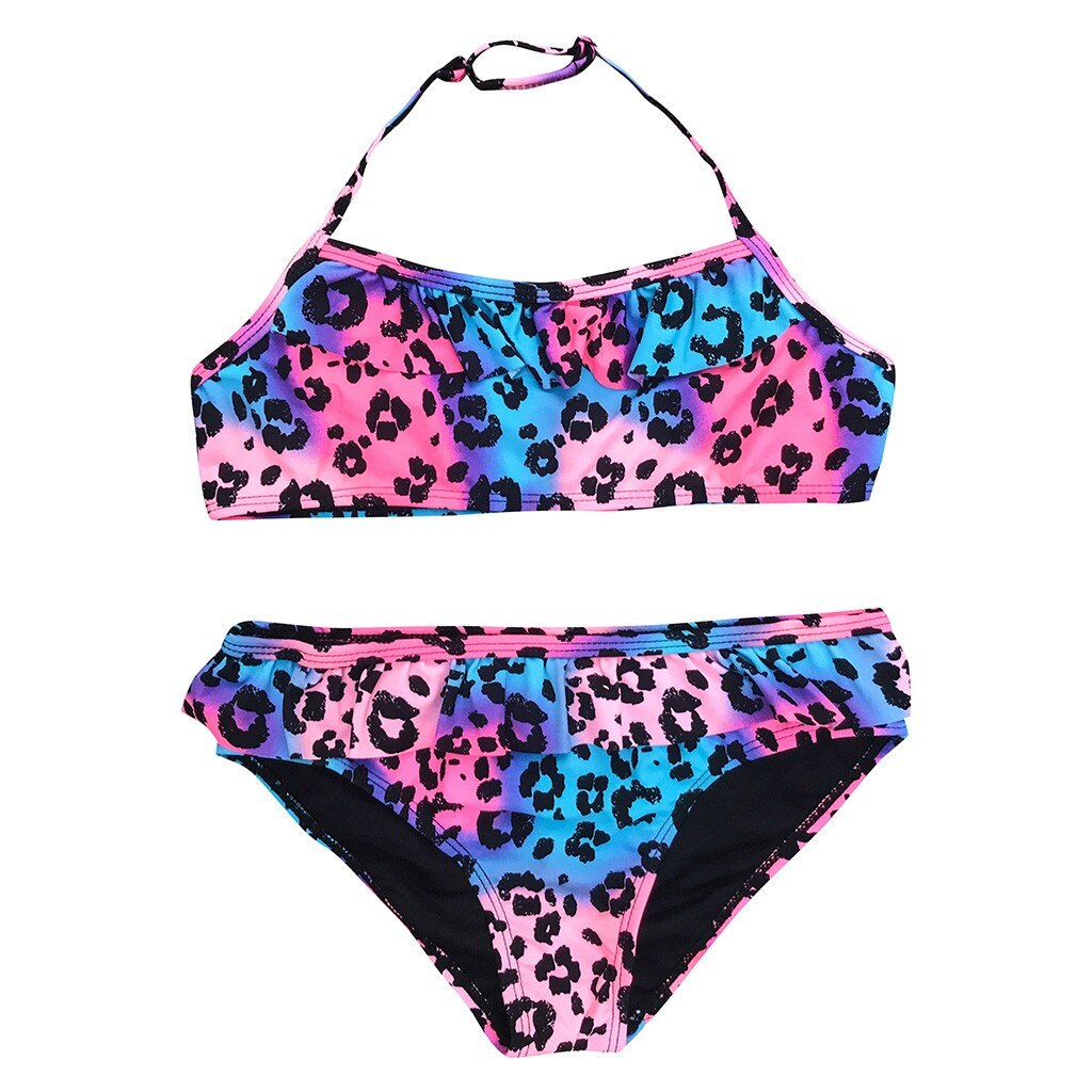summer bathing suit Children Baby Girl Leopard Ruc... – Grandado