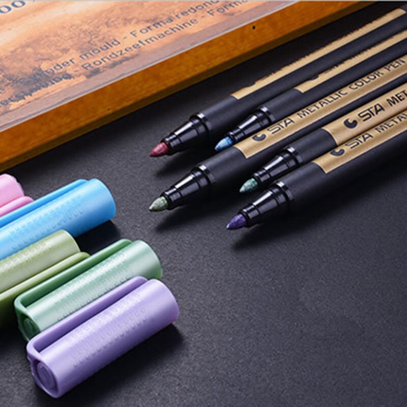 10 Color Waterproof Paint Marker Pens Metallic Col... – Grandado