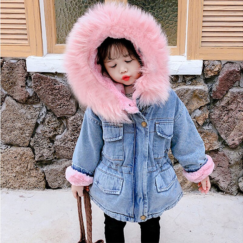 Baby girl winter denim jacket denim clothes jacket... – Vicedeal
