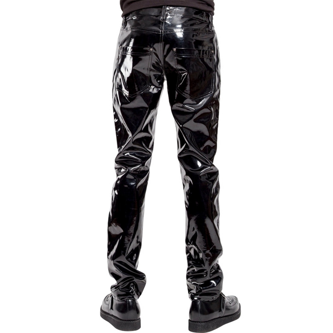 NIBESSER Men`s Leather Pants Punk Style Skinny Par... – Grandado