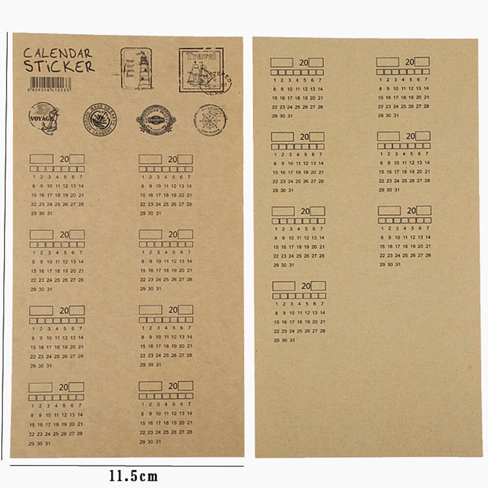 20 Sheets Kraft Paper Handwritten Calendar Noteboo... – Grandado