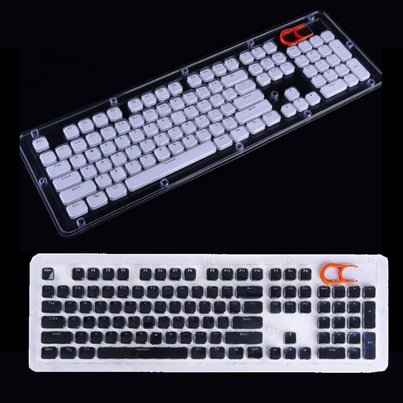 104 Toetsen Layout Low Profile Keycaps Backlit Cry... – Grandado