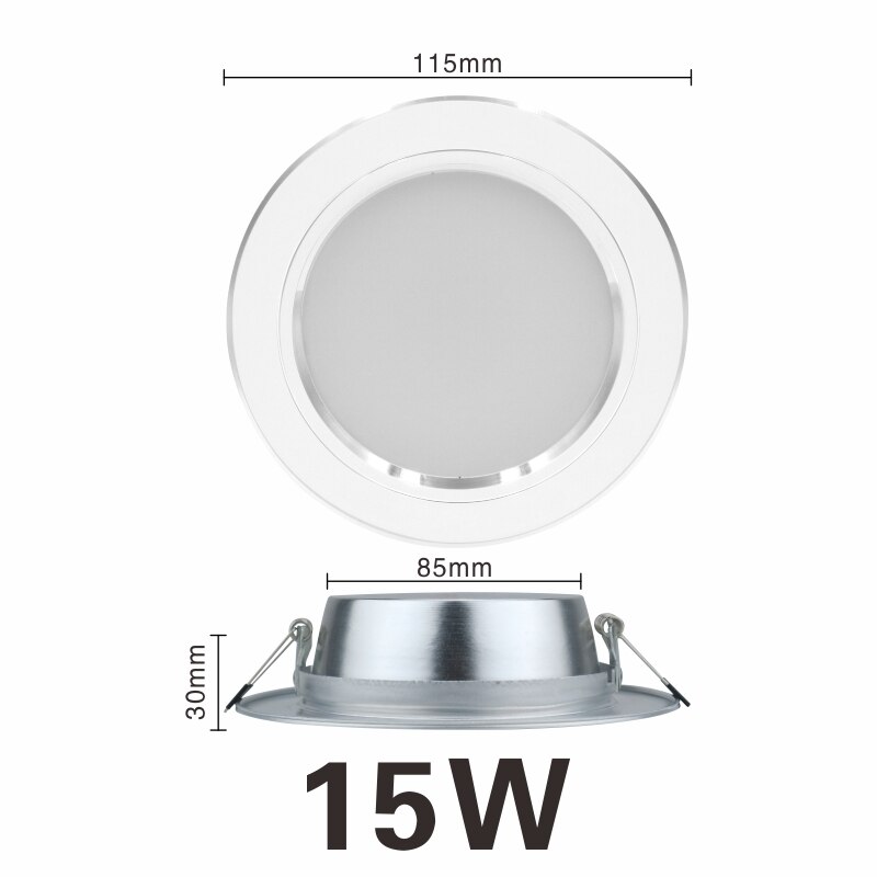 LED Downlight Plafond wit 5 W 7 W 9 W 12 W 15 W Wa... – Vicedeal