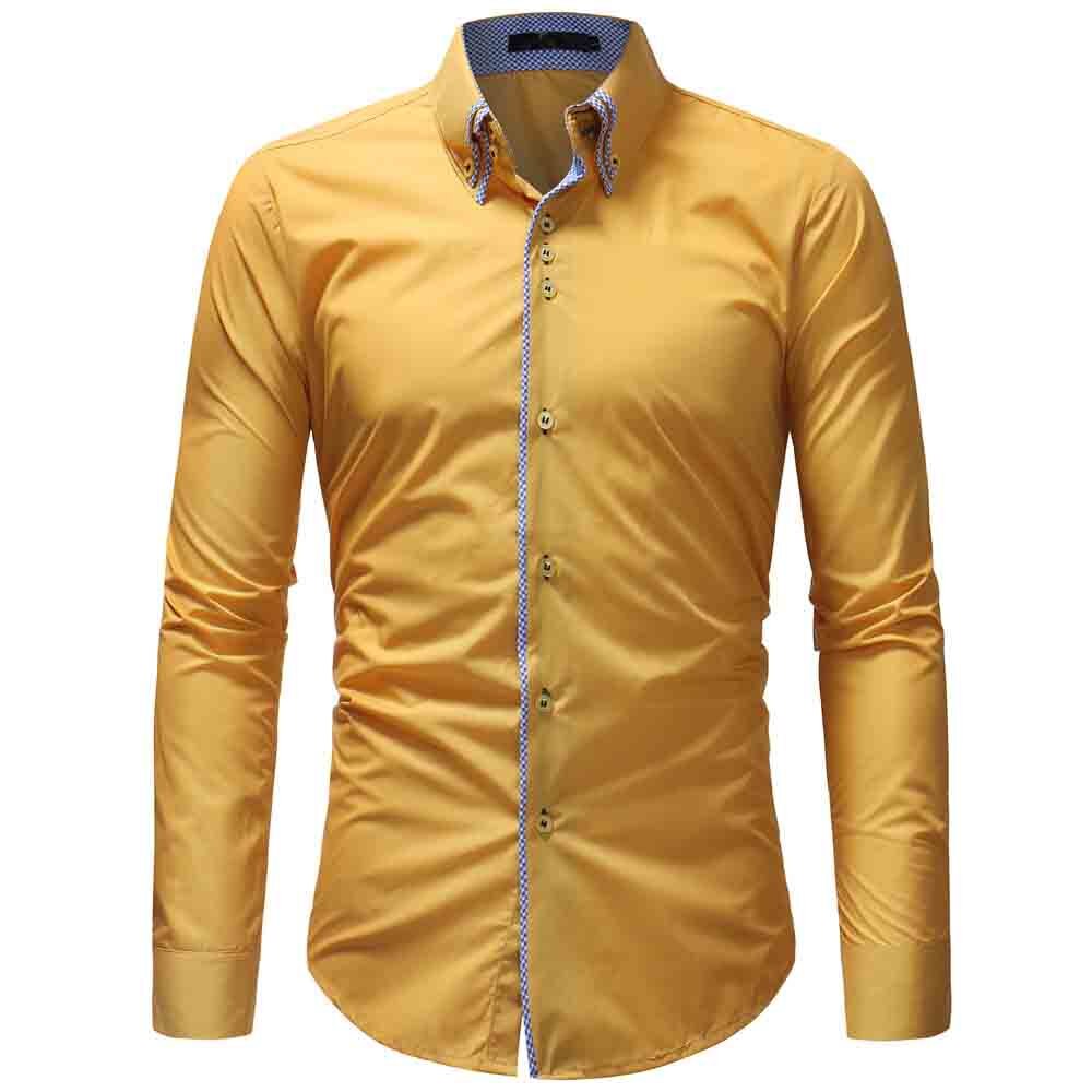 Mode Mannen Shirt Lange Mouw Camisas Para Hombre -... – Vicedeal