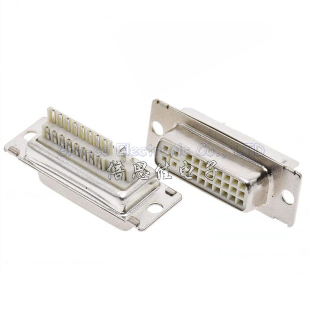 DVI24+5 female socket Welded wire type 180 degree ... – Grandado