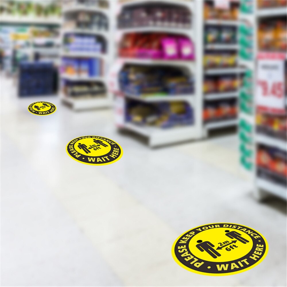 Sociale Afstand Floor Stickers Antislip Waterdicht... – Grandado
