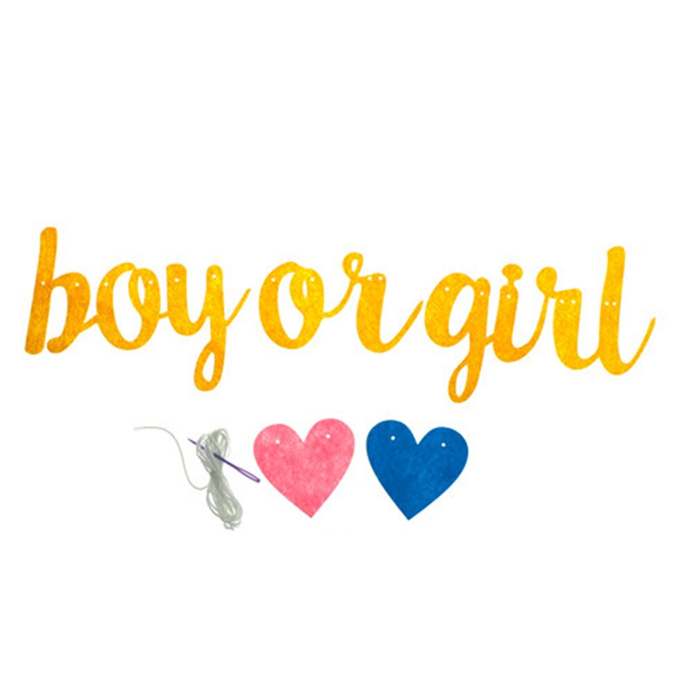 1Set Gender Reveal Oh Baby Boy or Girl Bunting Fla... – Grandado