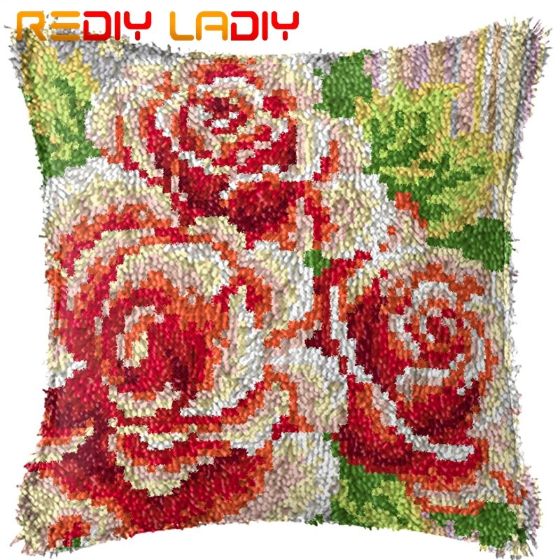 Klink Haak Kussen Blauw Rood Vlinder Kussensloop P... – Vicedeal