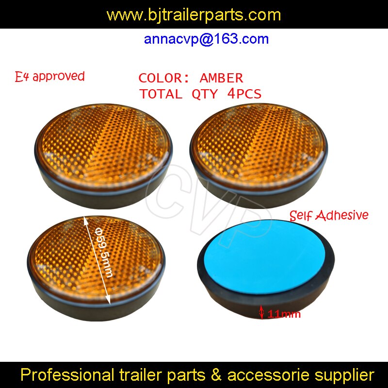CVP 4PCS TRAILERS TRUCK CARAVAN REFLECTOR ROUND 59... – Vicedeal