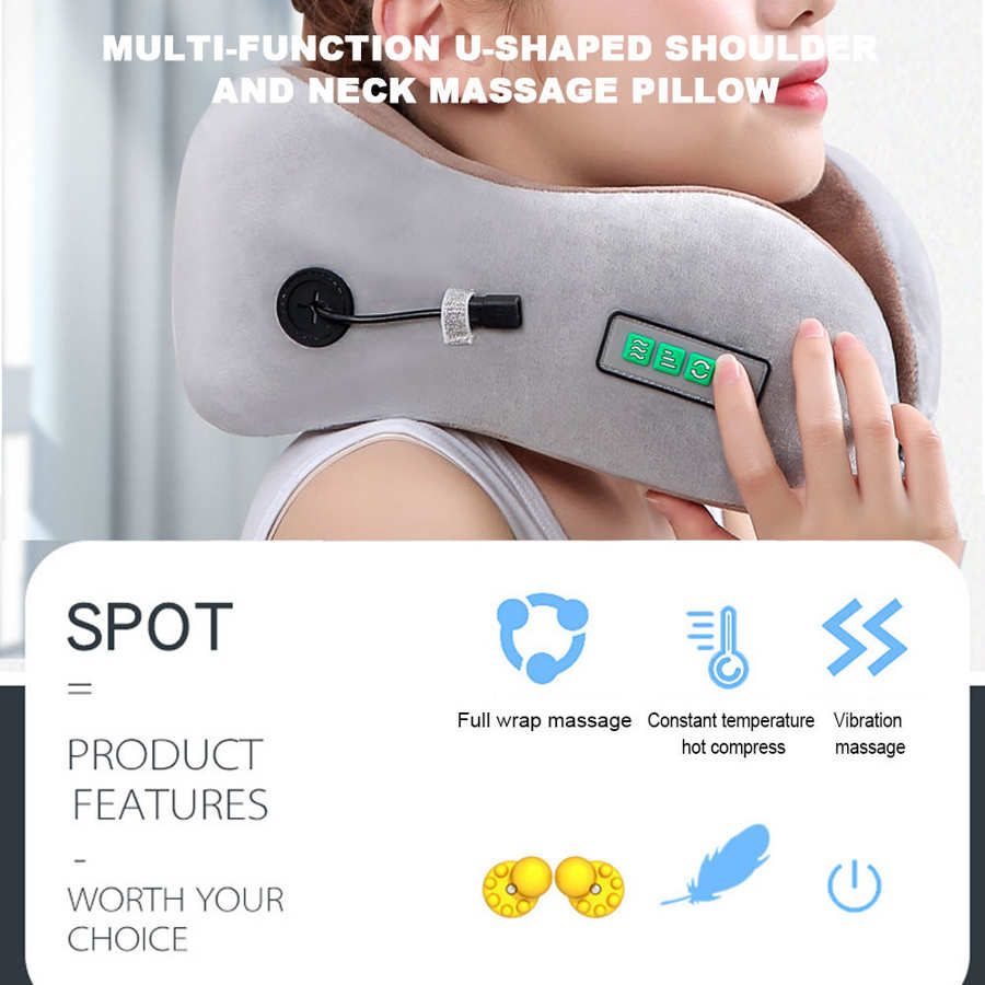 Neck Travel Pillow Shape Soft Head Rest Pillow Off... – Grandado