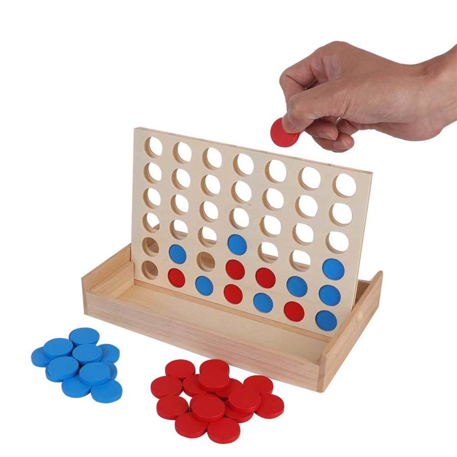 Wood Board Checkers Game Board and Red Blue Chess ... – Grandado