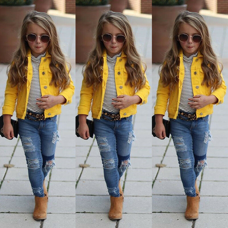 Pudcoco Baby Girl Toddler Kids Autumn Jeans Outerw... – Grandado