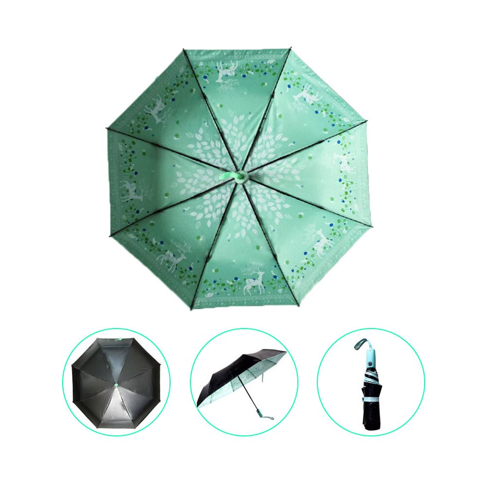 Korea Cute Princess Automatic 3fold Umbrella Rain ... – Vicedeal