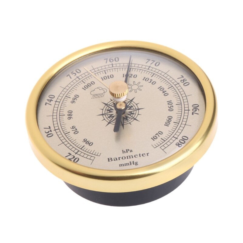 72mm Wall Hanging Barometer 1070hPa Gold Color Rou... – Grandado