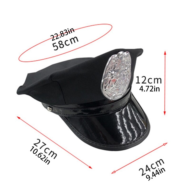 Cosplay Police Hat Halloween Costume Party Supplie... – Grandado