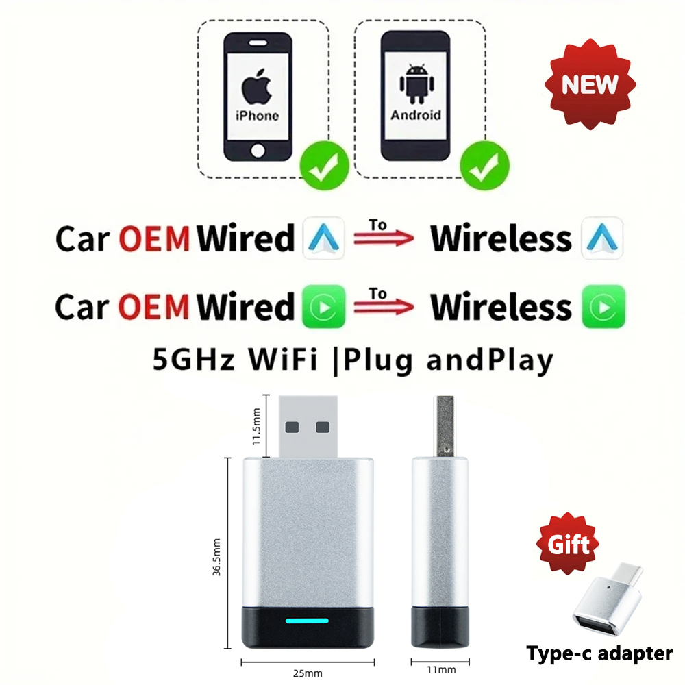CarAIBOX 2in1 Wireless CarPlay Adapter Wireless An... – Grandado