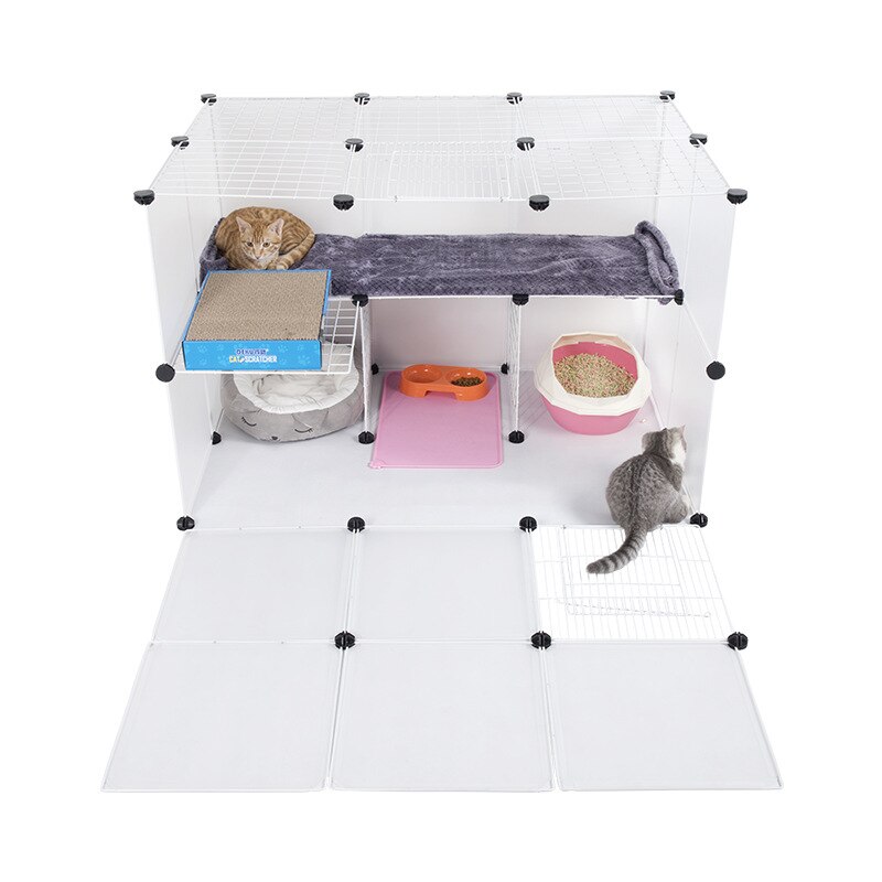 Cat Cage Household Cat Villa Large Cattery Double-... – Grandado