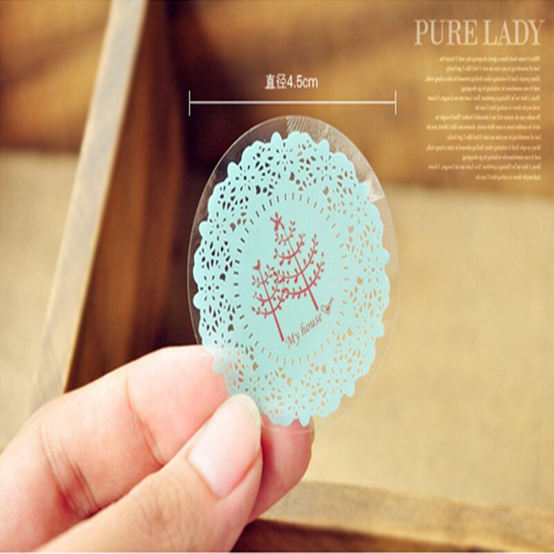 Kawaii Lace Dress Up Stickers Round Transparent Mu... – Vicedeal