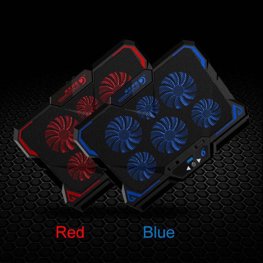 Gaming Laptop Cooler Verstelbare 2 Usb-poort 6 Fan... – Vicedeal