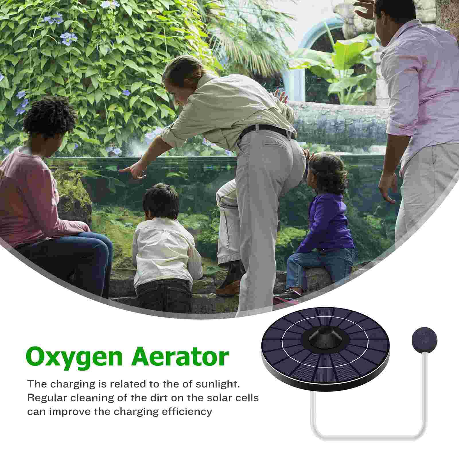 1 Set of Solar Oxygen Aerator Sun Powered Oxygenat... – Vicedeal