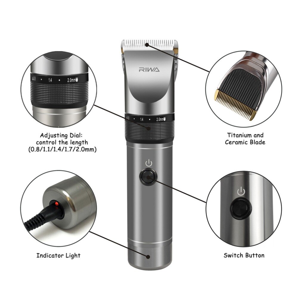 Riwa Professionele Tondeuse 2000 mAh Lithium Batte... – Vicedeal