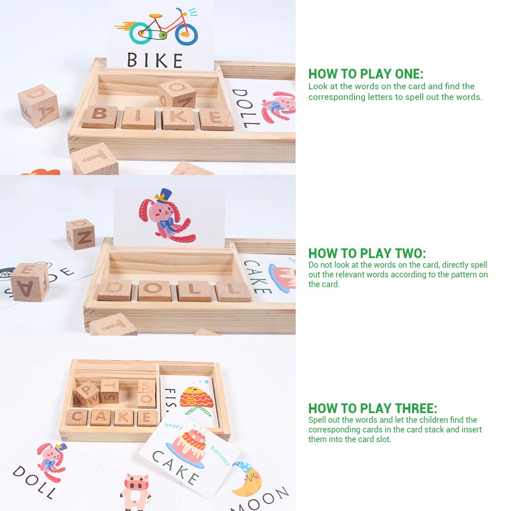 Cognitive Matching Letter Game Wooden English Alph... – Grandado