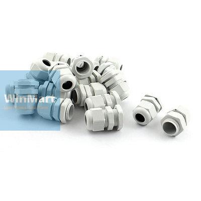 M18 Locknut Thread Type White Plastic Waterproof C... – Grandado