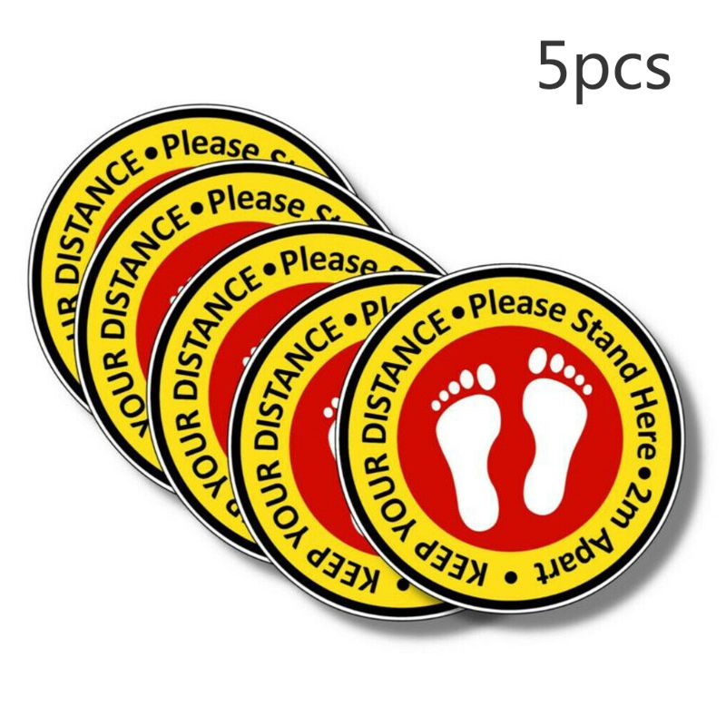 5PCS Social Distancing Shop Floor Stickers Anti Sl... – Vicedeal