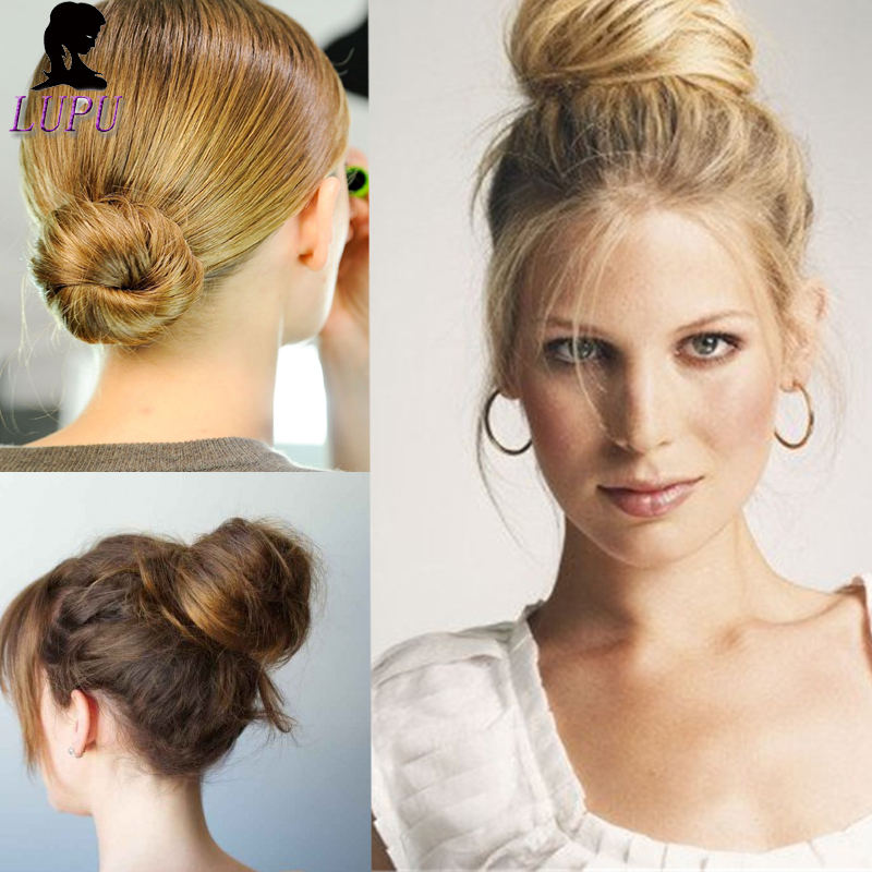 LUPU Synthetic Hair Bun Chignon Clip In Hair Exten... – Grandado