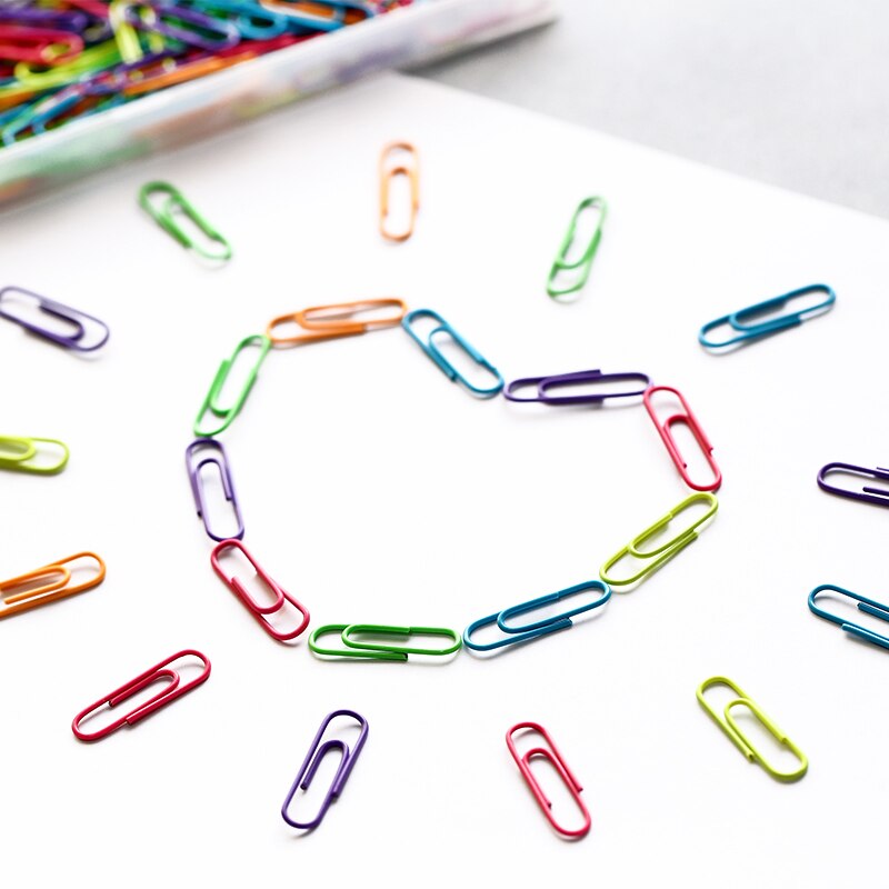 Clips Oficina 40 Piezas Clips De Papel De Colores Clips De Papel 100 Mm ...