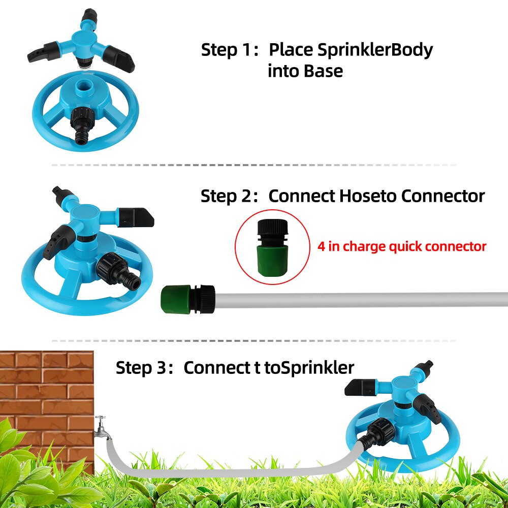 360 Degree Automatic Rotating Garden Lawn Water Sp... – Grandado
