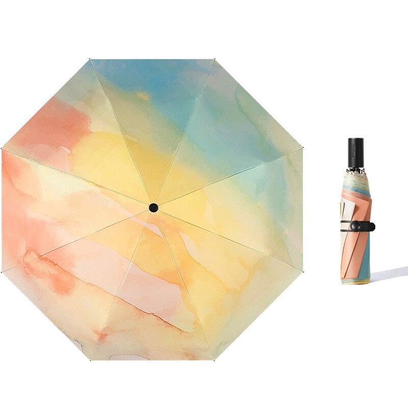 Gradient Colors Umbrella Mini Folding Cute Clear U... – Grandado