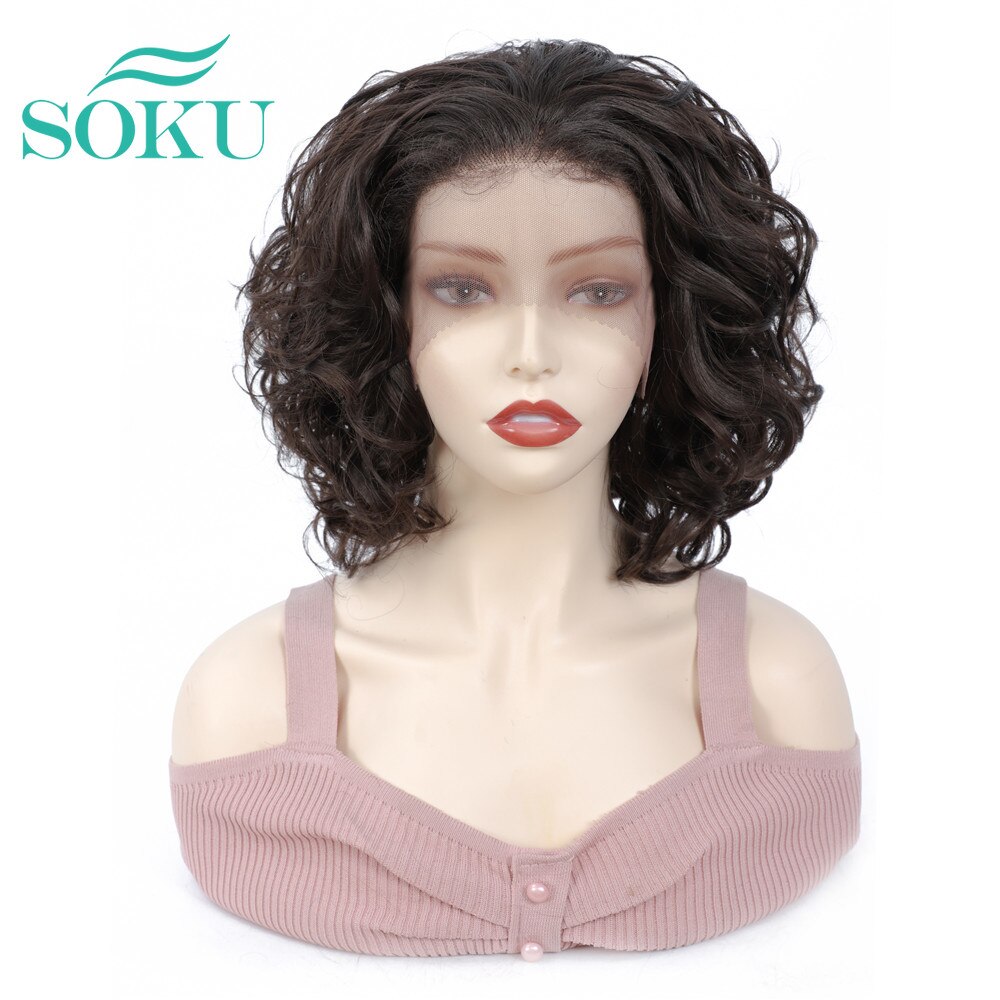 SOKU Short Kinky Curly Synthetic Lace Front Wigs 1... – Vicedeal