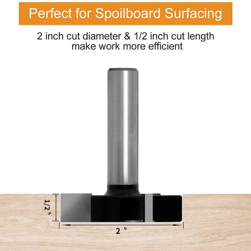 CNC Spoilboard Surfacing Router Bits 1/2 pulgadas ... – Grandado
