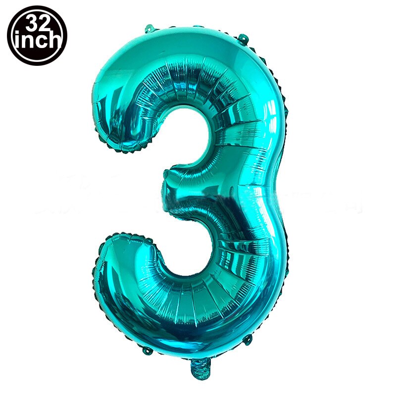 32inch Number Digital Balloons Cartoon Foil Helium... – Grandado