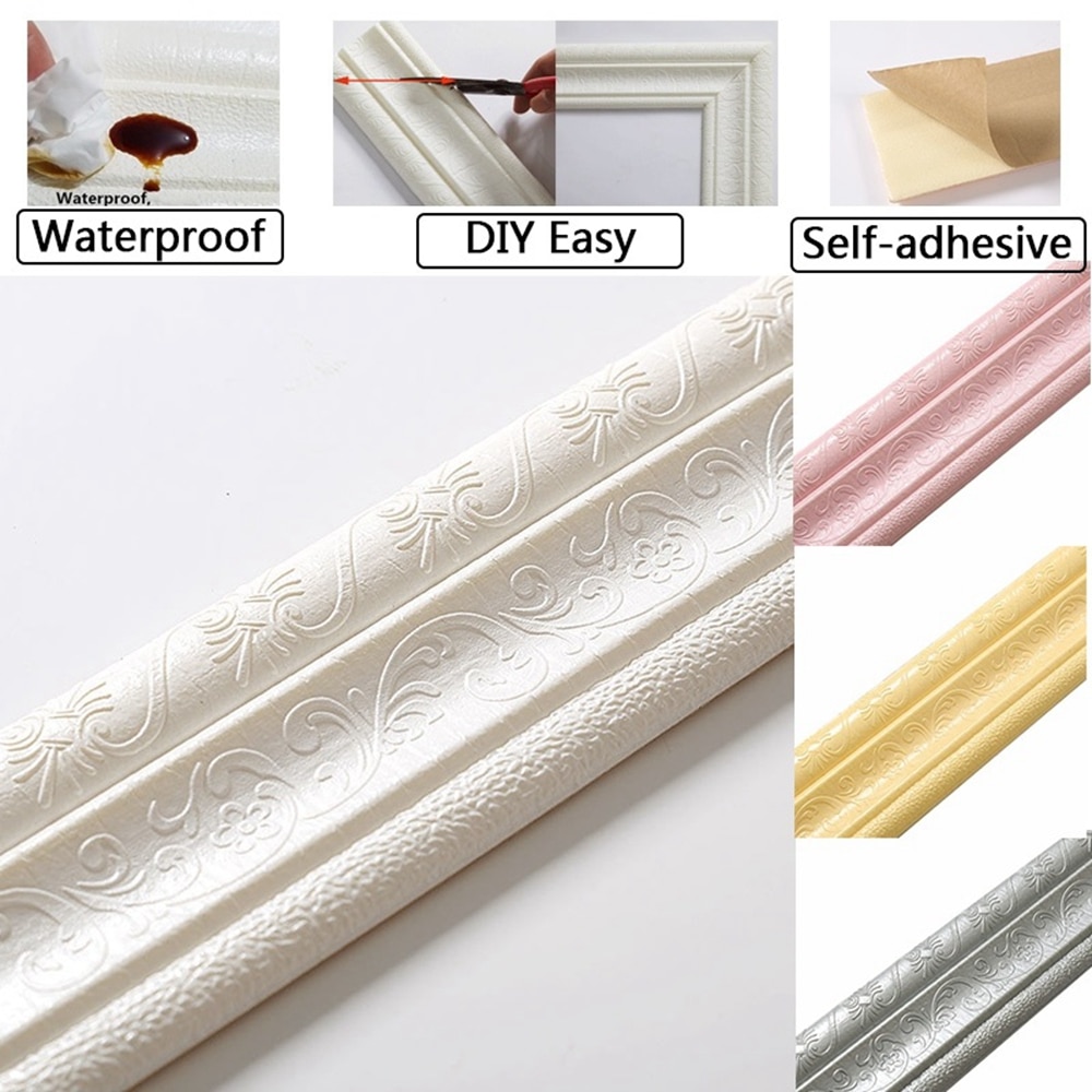 2.3m/Roll 3D Waterproof Rustic Tile Living Room Ba... – Vicedeal