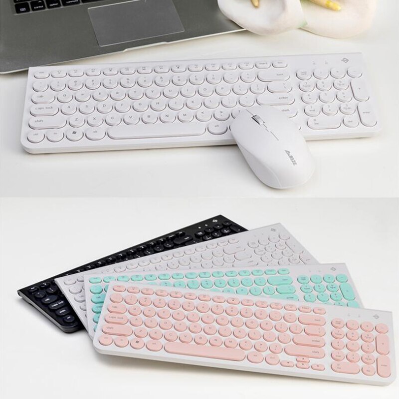Ajazz wireless keyboard and Mouse ultra-quiet retr... – Grandado